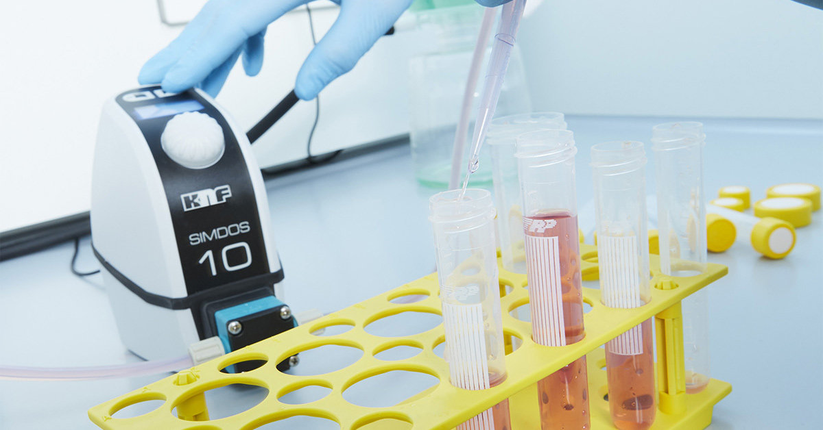 KNF | Lab Applications | Liquid Dosing & Metering